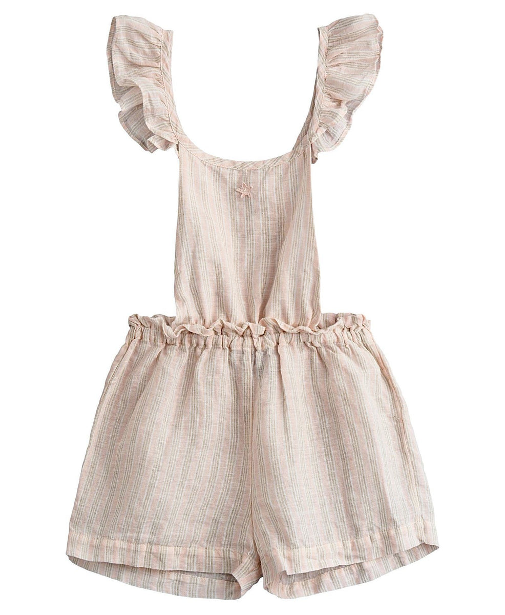 Striped Linen Overalls | BubbleChops
