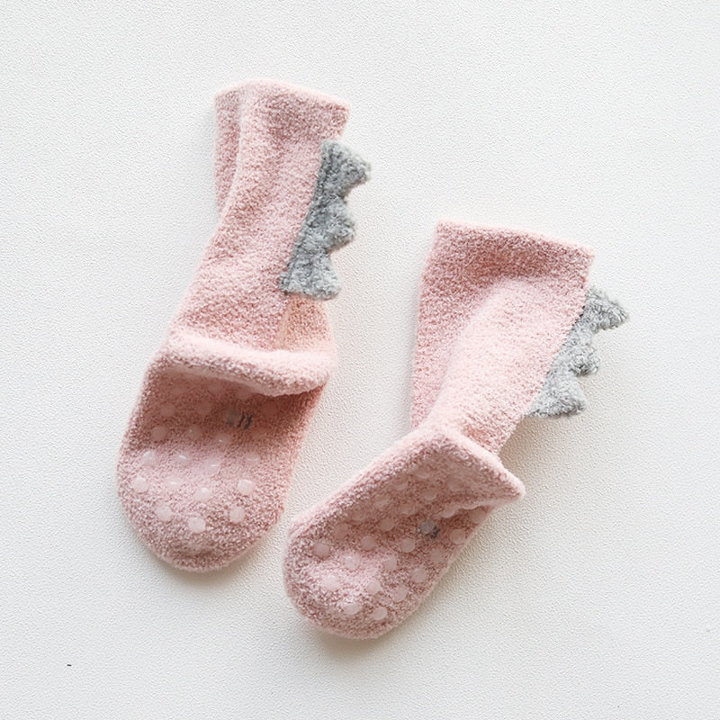 Dino Fleece Socks | BubbleChops